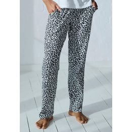 Vivance Dreams Damen Pyjamahose, Gr. 32, schwarz-wei&szlig;, Single Jersey, Obermaterial: 100% Baumwolle, Hosen, mit Schwarz-Wei&szlig;-Druck