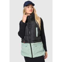 Marikoo Damen Steppweste "Kiraraa", gr&uuml;n, Gr. XL, Obermaterial: 100% Polyester; Innenseite: 100% Polyester; Futter: 100% Polyester, Westen, mit