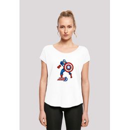 F4NT4STIC Damen T-Shirt "Captain America The First Avenger", wei&szlig;, Gr. S, Obermaterial: 100% Baumwolle, Shirts, Print