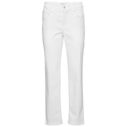 MAC Damen Bequeme Jeans "Stella", wei&szlig;, Gr. 42, Denim/Jeans, Obermaterial: 91% Baumwolle, 7% Elastomultiester, 2% Elasthan, Jeans, Gerader Beinverlauf