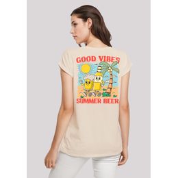 F4NT4STIC Damen T-Shirt "Summer Time Vintage Beer Cartoon", wei&szlig;, Gr. 4XL, Obermaterial: 100% Baumwolle, Shirts, Premium Qualit&auml;t