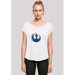 F4NT4STIC Damen T-Shirt "Star Wars Rise Of Skywalker Rebellen Logo Wave'", wei&szlig;, Gr. S, Obermaterial: 100% Baumwolle, Shirts, Print