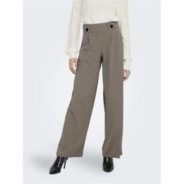 Jacqueline de Yong JDY Damen Jerseyhose "JDYGEGGO NEW LONG PANT JRS NOOS", grau, Gr. M, unifarben, Jersey, Obermaterial: 95% Polyester, 5% Elasthan, Hosen, mit