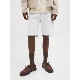 Jack & Jones JACK & JONES Herren Relaxshorts "JJIALEX JJORIGINAL SHORTS SBD 300 SN", wei&szlig;, Gr. S, unifarben, Web, Obermaterial: 100% Baumwolle, Hosen, im