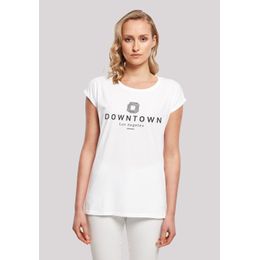 F4NT4STIC Damen T-Shirt "Downtown LA SHORT SLEEVE TEE", weiß, Gr. XL, Obermaterial: 100% Baumwolle, Shirts, Print