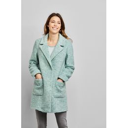 Bugatti Damen Langjacke, gr&uuml;n, Gr. 34, 42% Baumwolle, 28% Polyester, 16% Polyacryl, 14% Wolle, Jacken, mit Wohlf&uuml;hlgarantie
