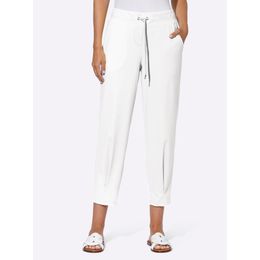 Heine Damen Jerseyhose, wei&szlig;, Gr. 40, unifarben, 80% Polyamid, 20% Elasthan, Hosen