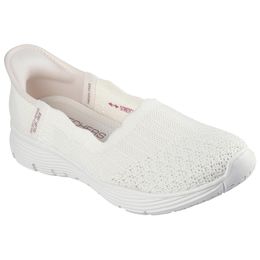 Skechers Damen Slip-On Sneaker "SEAGER-BELIEVE IT", Gr. 39, weiß, Textil, Schuhe, Slipper, Reha Schuh mit Handsfree Slip-ins Funktion
