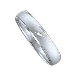 Firetti Damen Trauring "Schmuck Geschenk Gold 375 Hochzeit Ehering Trauring "LIEBE"", 23, 0,01 SI = kleine Einschl&uuml;sse mit Brillant, Wei&szlig;gold 375,