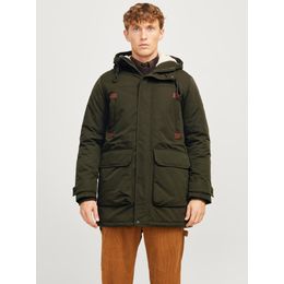Jack & Jones JACK & JONES Herren Parka "JJEPOLAR PARKA SN", grün, Gr. XS, unifarben, Web, Obermaterial: 100% Polyester, Jacken