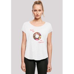 F4NT4STIC Damen T-Shirt "Long Cut T-Shirt 'Rockband Genesis That's All 45'", wei&szlig;, Gr. S, Obermaterial: 100% Baumwolle, Shirts, Damen,Premium
