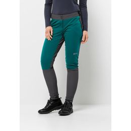 Jack Wolfskin Damen Fahrradhose "MOROBBIA PANTS W", gr&uuml;n, Gr. 40, 1. OBERSTOFF 100% POLYESTER 2. OBERSTOFF 91% POLYAMID, 9% ELASTHAN, Hosen