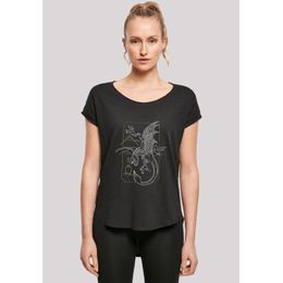 F4NT4STIC Damen T-Shirt "Harry Potter Dragon Line Art", schwarz, Gr. XS, Obermaterial: 100% Baumwolle, Shirts, Print