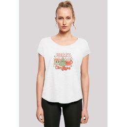 F4NT4STIC Damen T-Shirt "Merry Weihnachten Cozy And Cute", wei&szlig;, Gr. S, Obermaterial: 100% Baumwolle, Shirts, Premium Qualit&auml;t, Weihnachts-Kollection