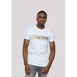 F4NT4STIC Damen T-Shirt "Star Wars The Mandalorian", wei&szlig;, Gr. L, Obermaterial: 100% Baumwolle, Shirts, Print