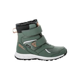 Jack Wolfskin Jungen Winterboots "WOODLAND WT TEXAPORE HIGH VC K", Gr. 27, grün, Main Material 100% Polyurethane Second Material 100% Polyamide