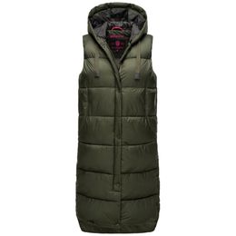 Marikoo Damen Steppweste "Sayorii", gr&uuml;n, Gr. XXL, Obermaterial: 100% Polyester; Innenseite: 100% Polyester; Futter: 100% Polyester, Westen, Kapuze