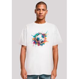 F4NT4STIC Herren T-Shirt "Bunte Fußball Grafik", weiß, Gr. L, Obermaterial: 100% Baumwolle, Shirts, Premium Qualität