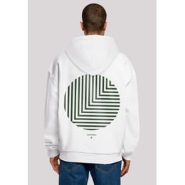 F4NT4STIC Herren Kapuzenpullover "Geometrics Gr&uuml;n", wei&szlig;, Gr. M, Obermaterial: 100% Baumwolle, Pullover, Print