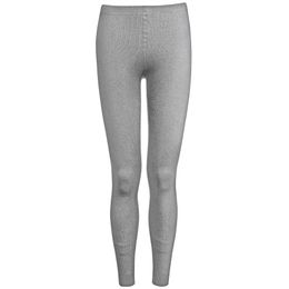 Rogo Damen Thermoleggings, grau, Gr. 1, unifarben, 80% Baumwolle, 18% Polyamid, 2% Elasthan, Hosen