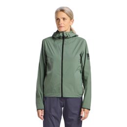 Jack Wolfskin Damen Fahrradjacke "BIKE COMMUTE WIND JKT W", gr&uuml;n, Gr. XL, Oberstoff: 87% POLYAMID, 13% ELASTHAN; Futter 1:00% POLYESTER, Jacken