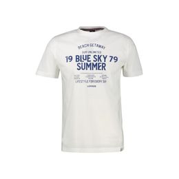 Lerros Damen T-Shirt "Lerros Herren T-Shirt mit Brustprint", wei&szlig;, Gr. L, 100% Baumwolle, Shirts