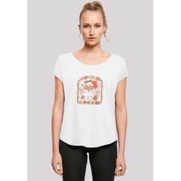 F4NT4STIC Damen T-Shirt "Stay Merry And Bright Hippie Santa", wei&szlig;, Gr. S, Obermaterial: 100% Baumwolle, Shirts, Premium Qualit&auml;t,