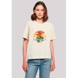 F4NT4STIC Damen T-Shirt "Sonnenuntergang Berglandschaft", weiß, Gr. M, Obermaterial: 100% Baumwolle, Shirts, Premium Qualität