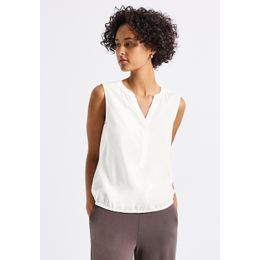 Street One Damen Blusentop, wei&szlig;, Gr. 46, unifarben, Stoff, 100% Viskose, Blusen