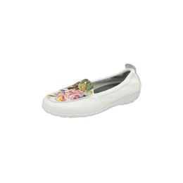 Natural Feet Damen Mokassin "Marina", Gr. 37, wei&szlig;, Leder, Schuhe, in H-Weite