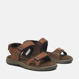 Timberland Herren Sandale "Governor's Island 2 STRAP SANDAL", Gr. 45, braun, Leder, Textil, Schuhe