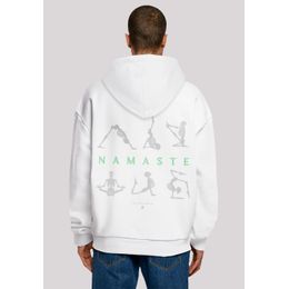 F4NT4STIC Herren Kapuzenpullover "Namaste Yoga Skelett Halloween", wei&szlig;, Gr. XL, Obermaterial: 100% Baumwolle, Pullover, Print