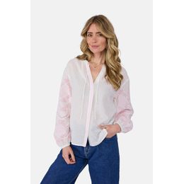 LIEBLINGSST&Uuml;CK LIEBLINGSST&Uuml;CK Damen Schlupfbluse "ElcinL", wei&szlig;, Gr. 42, bedruckt, unifarben, Web, Obermaterial: 100% Baumwolle, Blusen, aus reiner Baumwolle