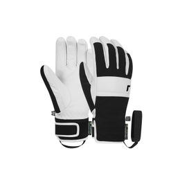 Reusch Damen Skihandschuhe "Explorer Pro R-TEX PCR", schwarz-weiß, Gr. 7,5, mehrfarbig, 45% Ziegenleder, 55% Polyester, Handschuhe, mit wasserdichter