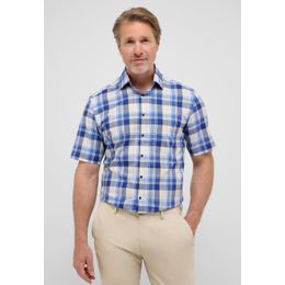 Eterna Herren Kurzarmhemd "MODERN FIT", blau, Gr. 46, Twill, 100% Baumwolle, Hemden, NON IRON (b&uuml;gelfrei)