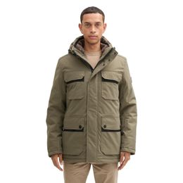 Tom Tailor Herren Outdoorjacke, grün, Gr. XL, unifarben, Obermaterial: 100% Polyester. Futter: 100% Polyester, Jacken, mit Kapuze