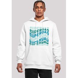 F4NT4STIC Herren Kapuzenpullover "Super Dad Retro Trend Vatertags Design f&uuml;r Papas", wei&szlig;, Gr. L, Obermaterial: 65% Baumwolle, 35% Polyester,
