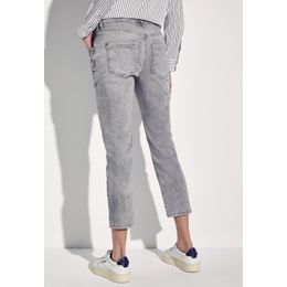 Comfort-fit-Jeans Street One, Damen, Gr. 32, Länge 26, grau (light grau random), Jeans, 91% Baumwolle, 6% Polyester, 3% Elasthan, unifarben, kniebedeckend, Jeans, Middle Waist