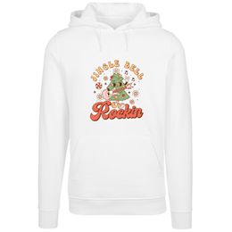 F4NT4STIC Damen Kapuzenpullover "Jingle Bell Rockin Christmas", wei&szlig;, Gr. L, Obermaterial: 65% Baumwolle, 35% Polyester, Pullover, Premium Qualit&auml;t