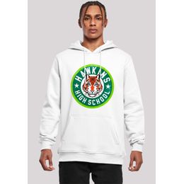 F4NT4STIC Herren Kapuzenpullover "Stranger Things Hawkins Tiger Circle Netflix", wei&szlig;, Gr. S, Obermaterial: 65% Baumwolle, 35% Polyester, Pullover,