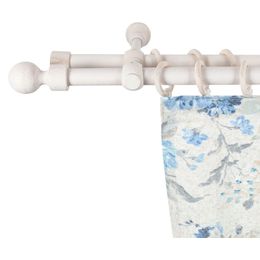 Gardinenstange SN DECO GROUP, L:160cm, wei&szlig;, Holzwerkstoff, Gardinenstangen, "Giro", 28 mm, Holz, verschiedene L&auml;ngen und Farben, Komplettset