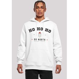 F4NT4STIC Herren Kapuzenpullover "Ho Ho Ho Santa Claus Weihnachten", wei&szlig;, Gr. XL, Obermaterial: 65% Baumwolle, 35% Polyester, Pullover, Weihnachten,