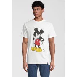 Recovered Herren T-Shirt "Disney Mickey Mouse Madface", weiß, Gr. M, bedruckt, 100% Baumwolle, Shirts, im zeitlosen Design
