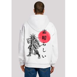 F4NT4STIC Herren Kapuzenpullover "Samurai Japan Grafik", wei&szlig;, Gr. XS, Obermaterial: 100% Baumwolle, Pullover, Print