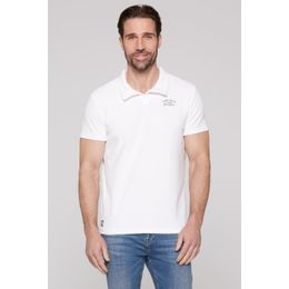 CAMP DAVID Herren Poloshirt, weiß, Gr. M, bestickt, Material: 80% Baumwolle, 20% Polyester, Shirts, mit Stickerei