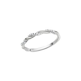 Vivance Damen Fingerring "925 Sterling Silber rhodiniert Zirkonia", 060 (19,1), Silber 925 (Sterlingsilber), weiß, Silber 925 (Sterlingsilber),