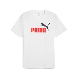Puma Herren T-Shirt "ESS 2 COLOR NO. 1 LOGO TEE", weiß, Gr. XXL, unifarben, Jersey, Obermaterial: 100% Baumwolle, Shirts