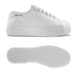 Superga Damen Plateausneaker "3740 PLATFORM LEGGERA", Gr. 42, wei&szlig;, Textil, Schuhe