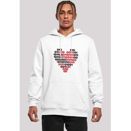 F4NT4STIC Herren Kapuzenpullover "I love you 01001001 Binary Code Herz Valentinstag", wei&szlig;, Gr. XXL, Obermaterial: 65% Baumwolle, 35% Polyester,