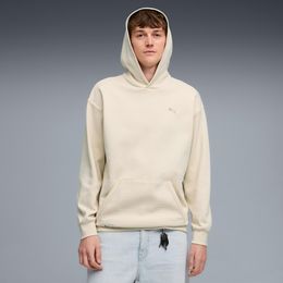 Puma Herren Kapuzensweatshirt "CLASS RELAXED PINNACLE HOODIE FL", wei&szlig;, Gr. M, bedruckt, Fleece, Obermaterial: 66% Baumwolle, 34% Polyester,